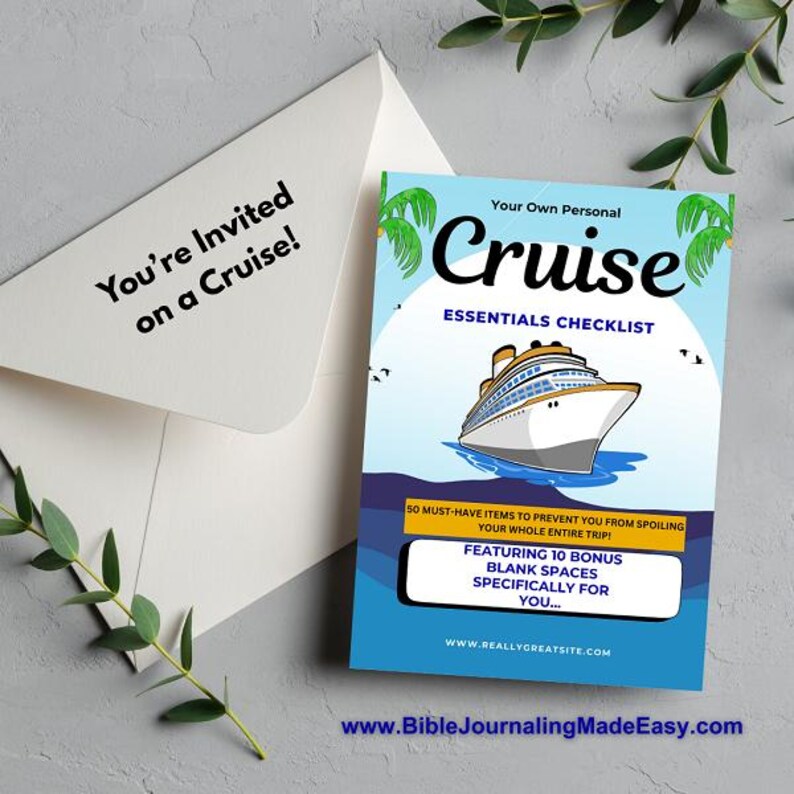 Cruise Packing List Printable Download Vacation Checklist Travel ...