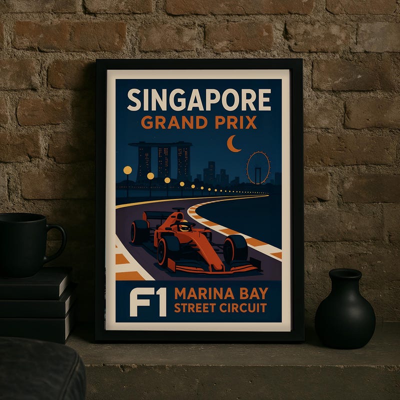 F1 Singapore Posters - Etsy UK