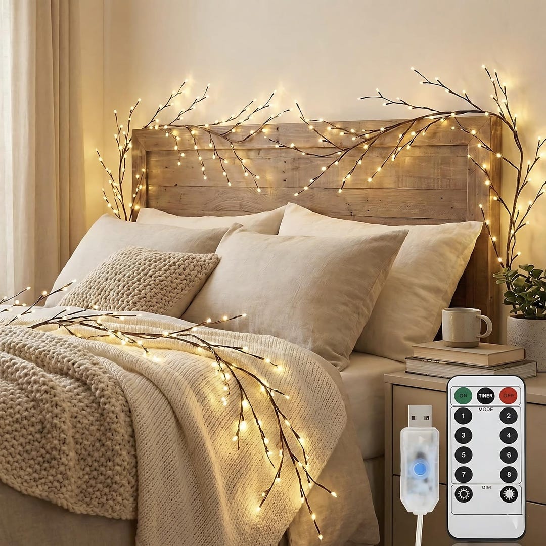 Vines And Fairy Lights Bedroom