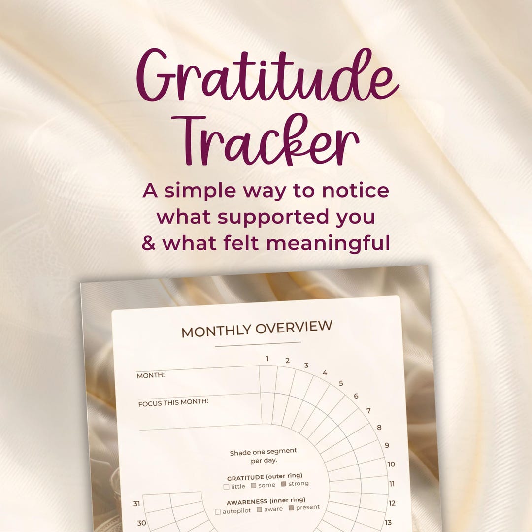 Gratitude Tracker Printable | Daily Reflection Log | Minimal ...