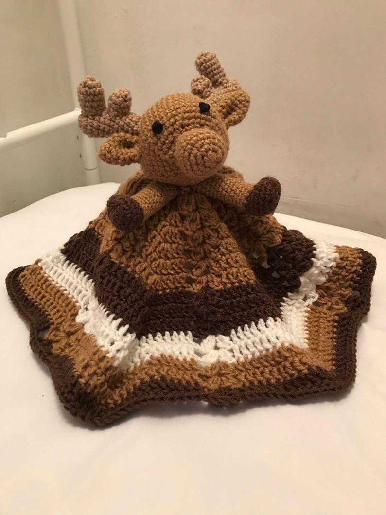 Crochet Moose Lovey - Etsy