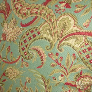 Sea Green Paisley Floral Pillow Cover, Waverly Rhapsody Fabric, Jade ...