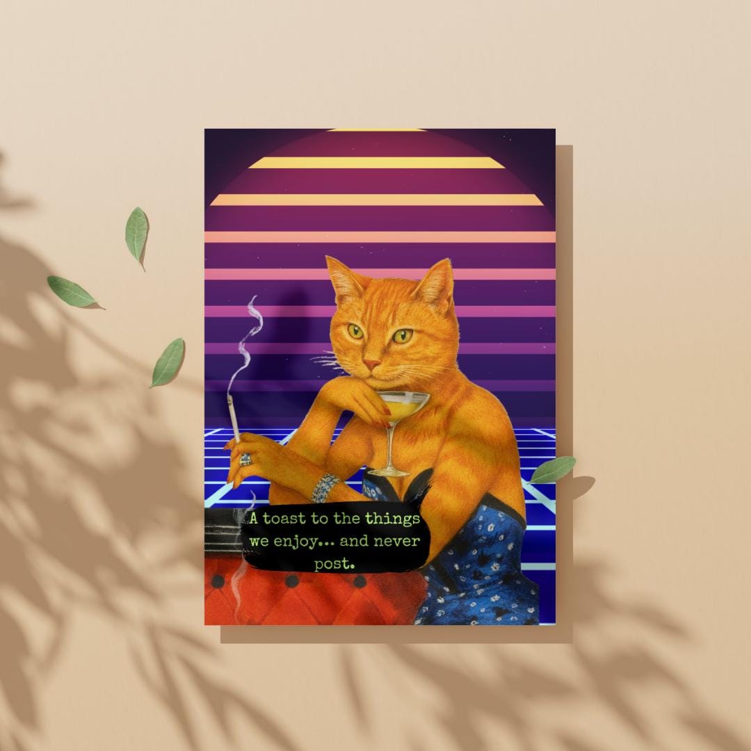 Printable Pin up Cat Wall Art, 1950s Retro Cat Poster, Feminist Digital ...