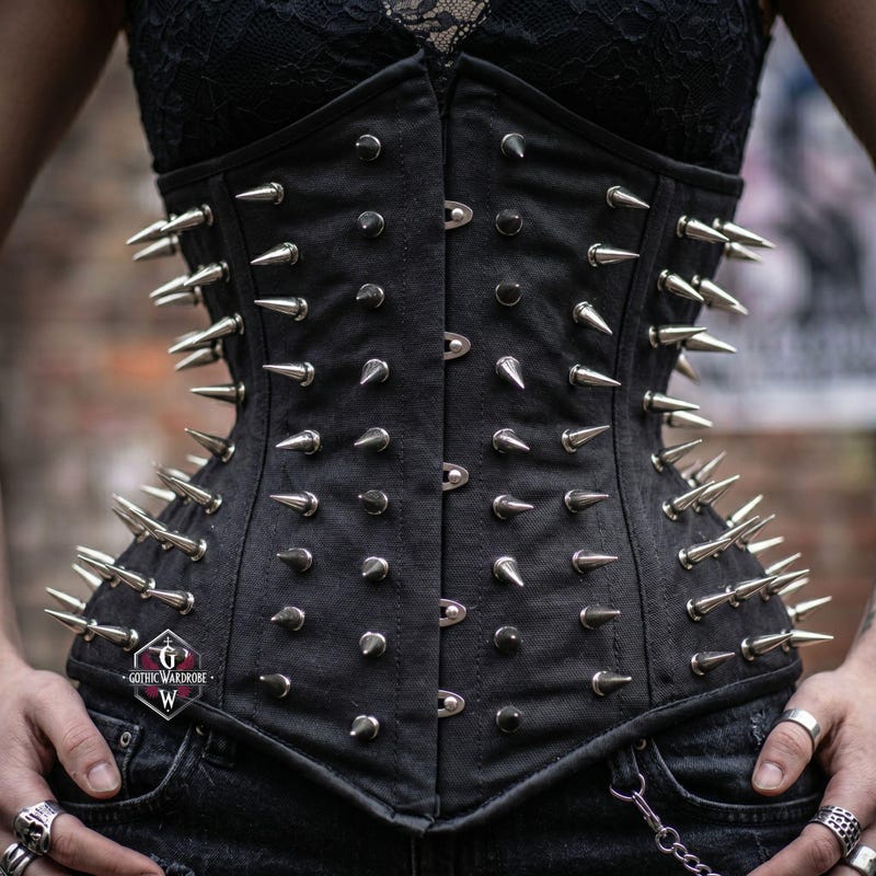 Womens Black Rock Corset - Etsy