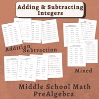 Integer Flow Chart | Middle School Math - Etsy