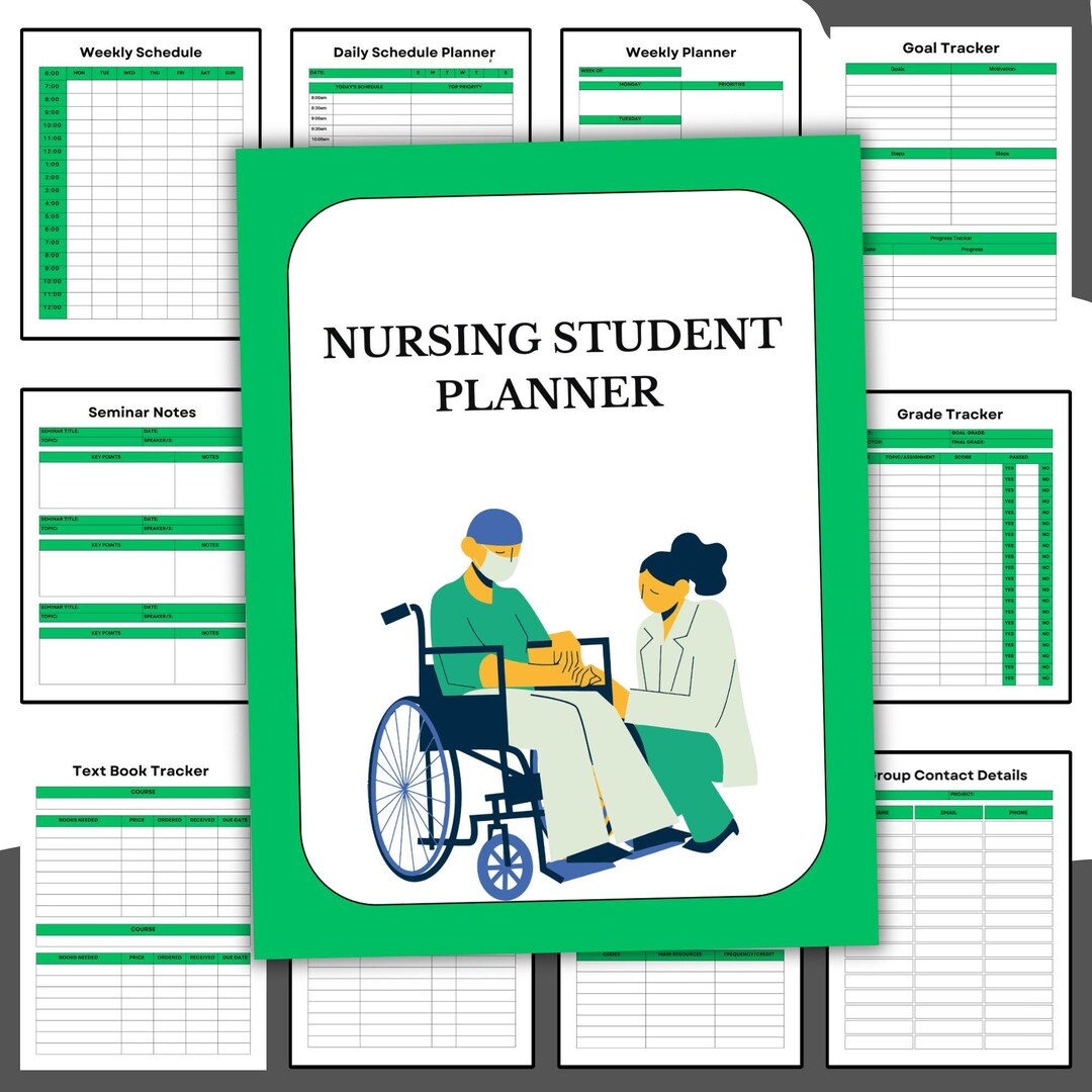 Nursing Student Editable Planner Digital Download Medical Organizer ...