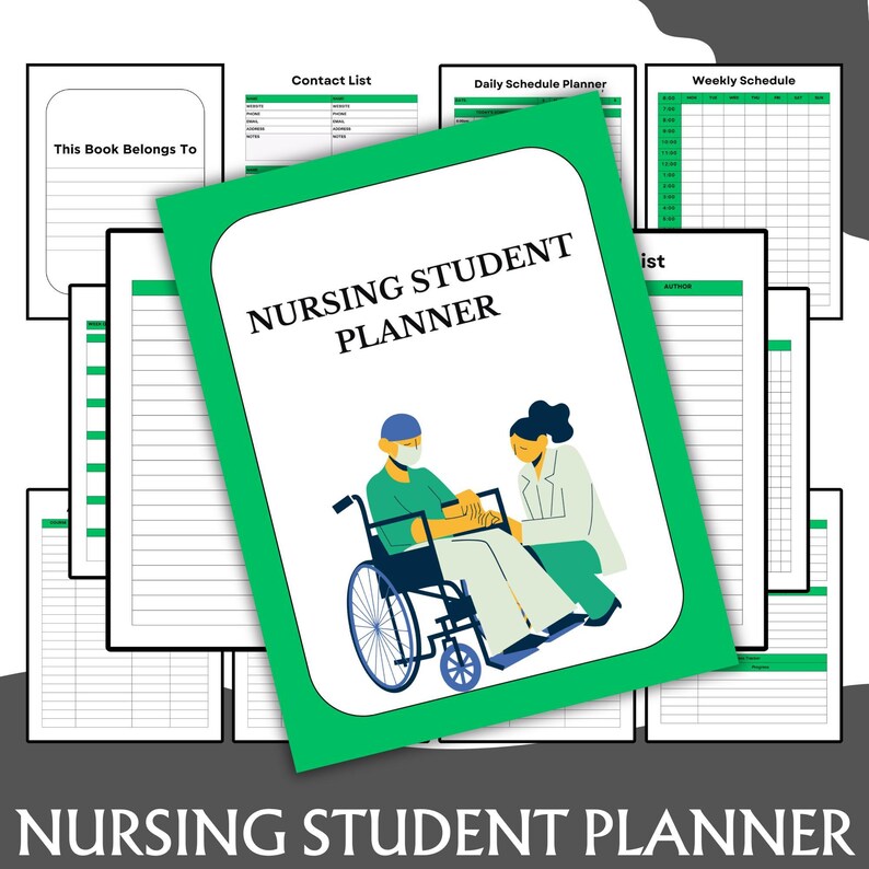 Nursing Student Editable Planner Digital Download Medical Organizer ...