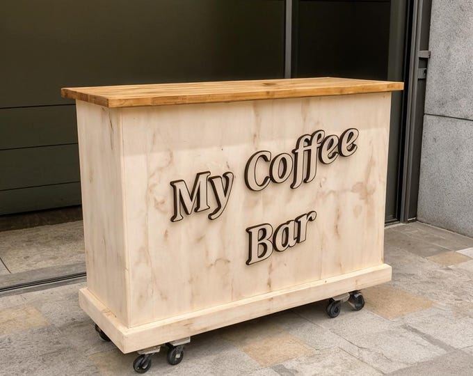 Coffee Bar Plan, Mobile Bar on Casters, PDF Download - Etsy Canada