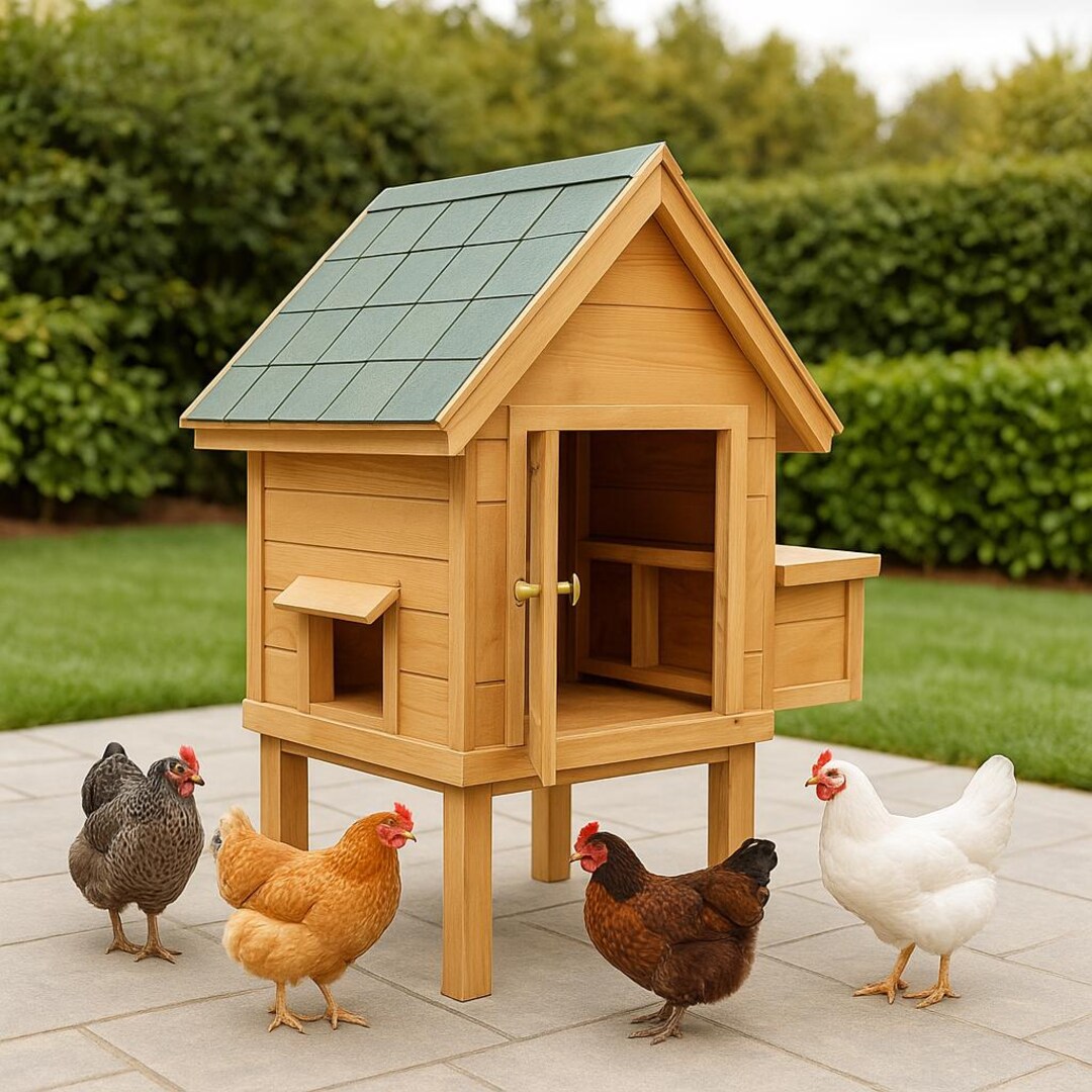 Modern 4x4 Chicken Coop Build Plan: Nesting Box, DIY Farmhouse Design ...
