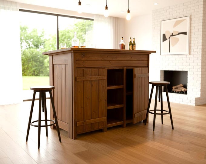 DIY Wrap Around Bar Plans - Build Your Own Stylish Bar - 8ft Wide ...