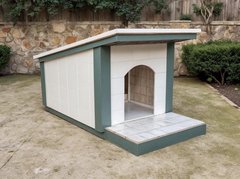 Modern Dog House Plans: Large Wooden Outdoor Shelter (PDF Download) - Etsy