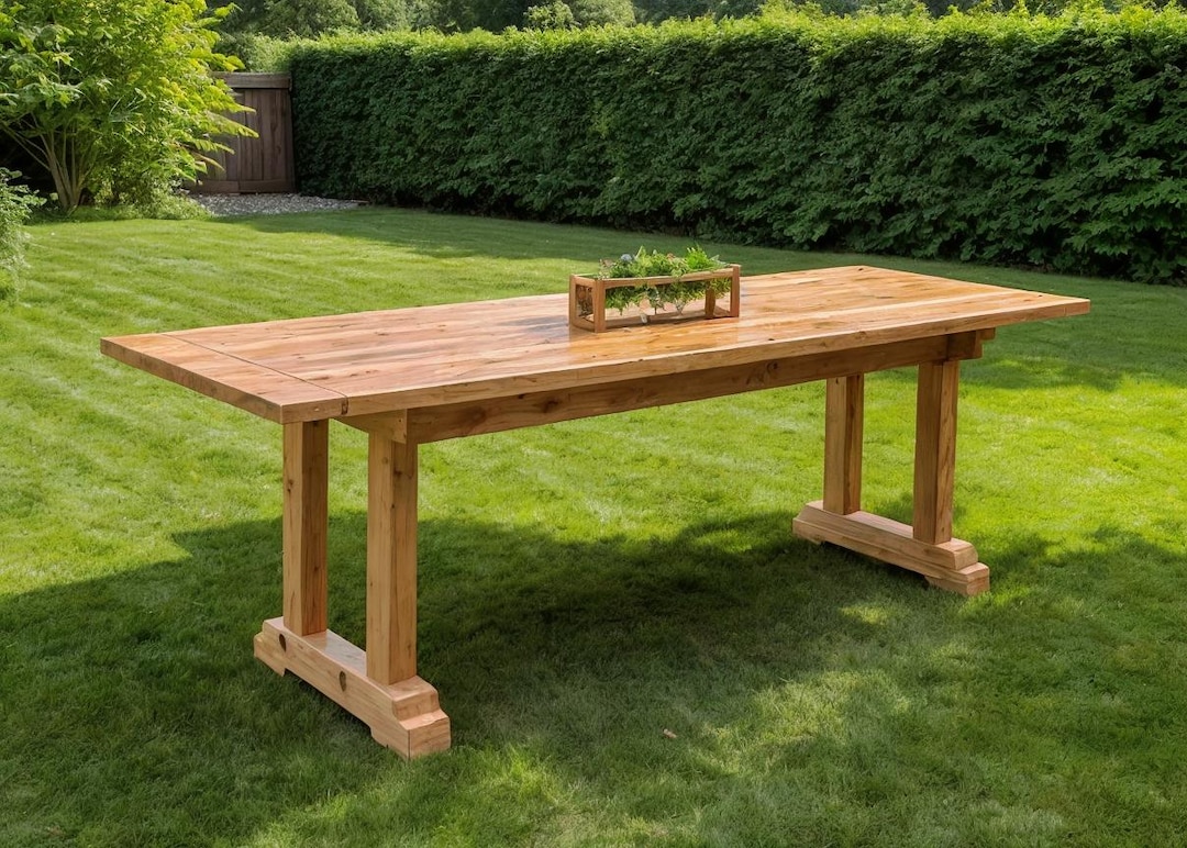 Large Wooden Farmhouse Table Build Plan (PDF) – Rustic Dining Table ...
