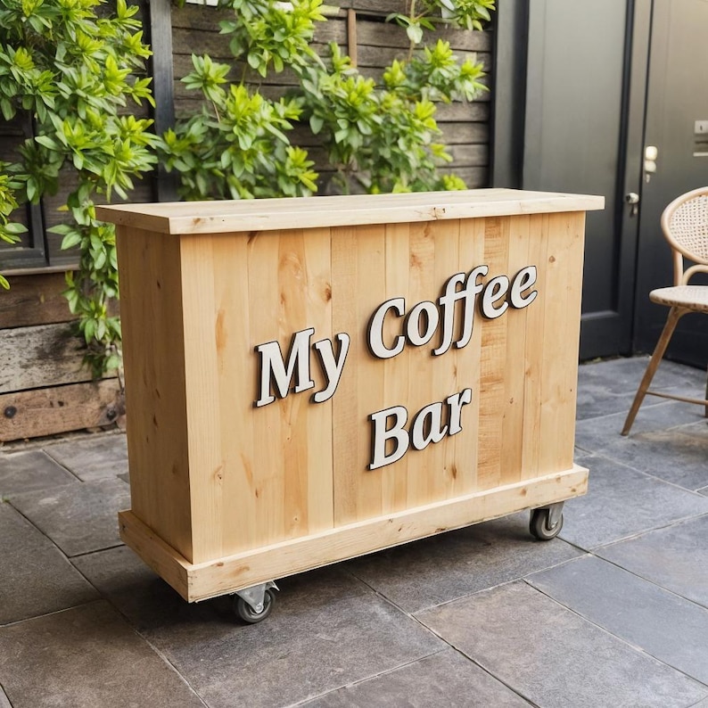 DIY Coffee Bar Plan: Patio Wooden Bar, Woodworking Plans (PDF Download ...