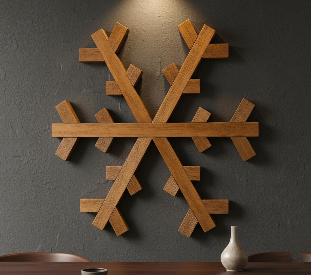 DIY Wooden Snowflake Build Plan, Christmas Decor | Holiday Decorations ...