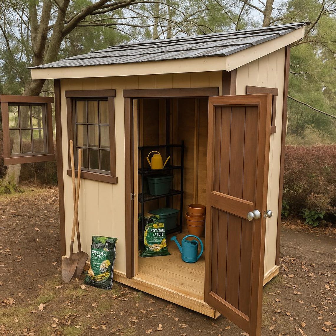 8x4 Lean-to Shed Plan: DIY Outdoor Tool Storage (PDF Download) - Etsy