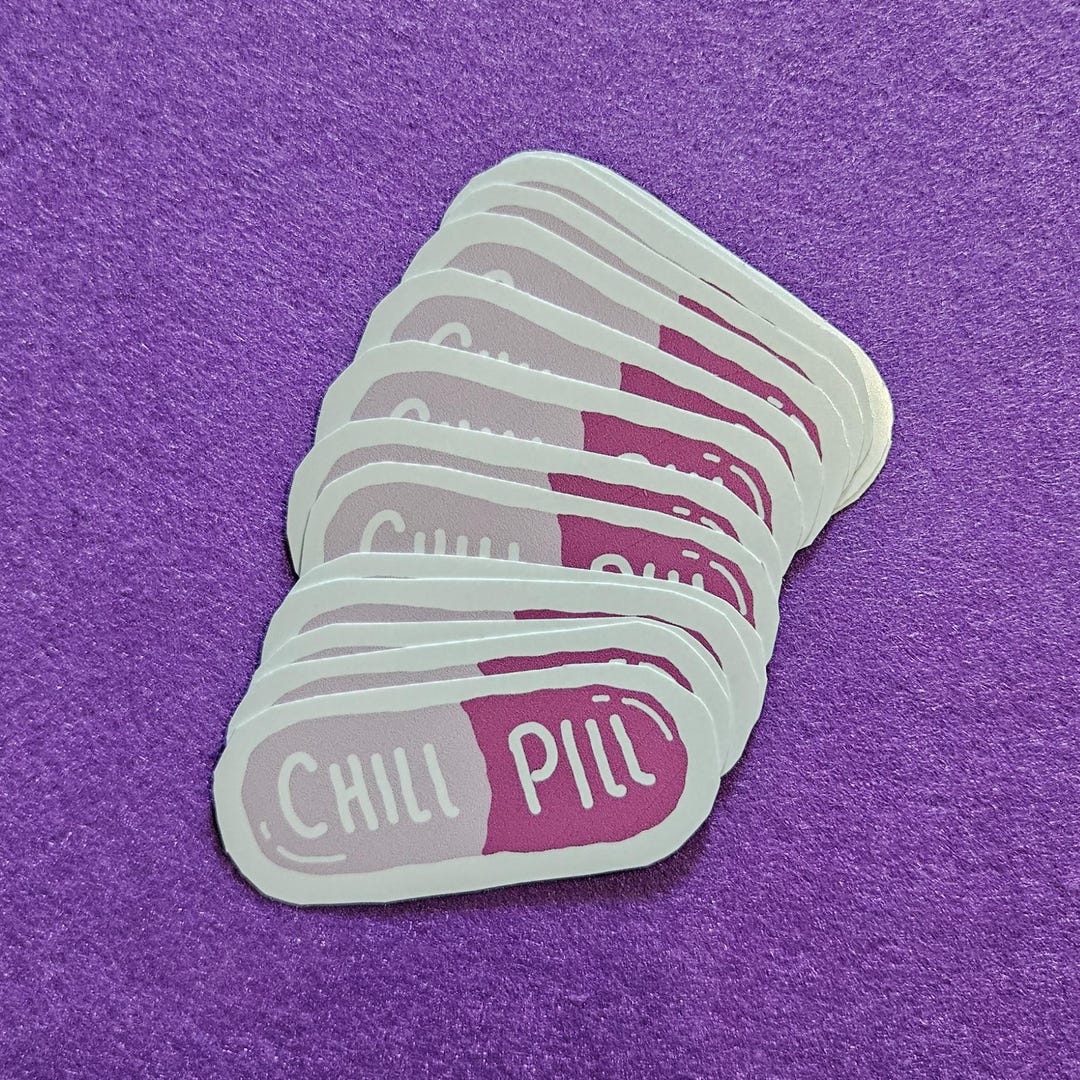 Purple Chill Pill Sticker - Etsy