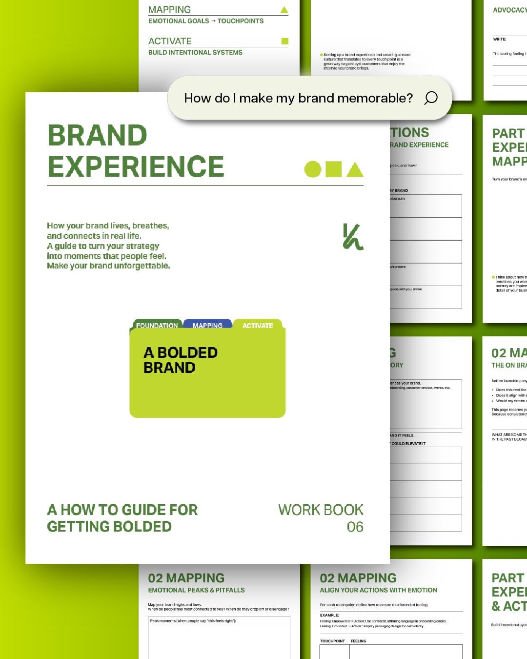 Brand Experience Workbook, Emotional Touchpoints, Brand Strategy (20 ...