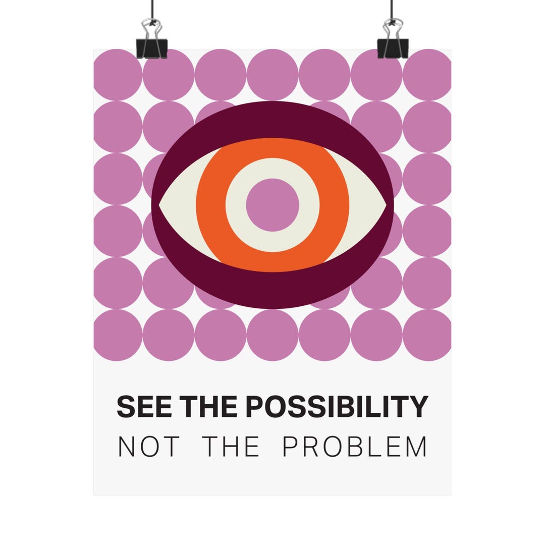 See the Possibilities Pink Office Wall Art Poster for Business Owners ...