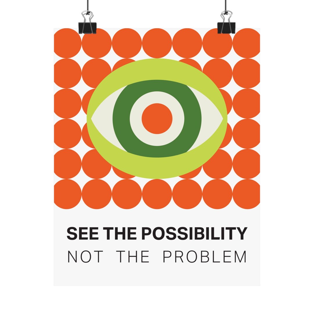 See the Possibilities Orange and Green Office Wall Art Poster for ...