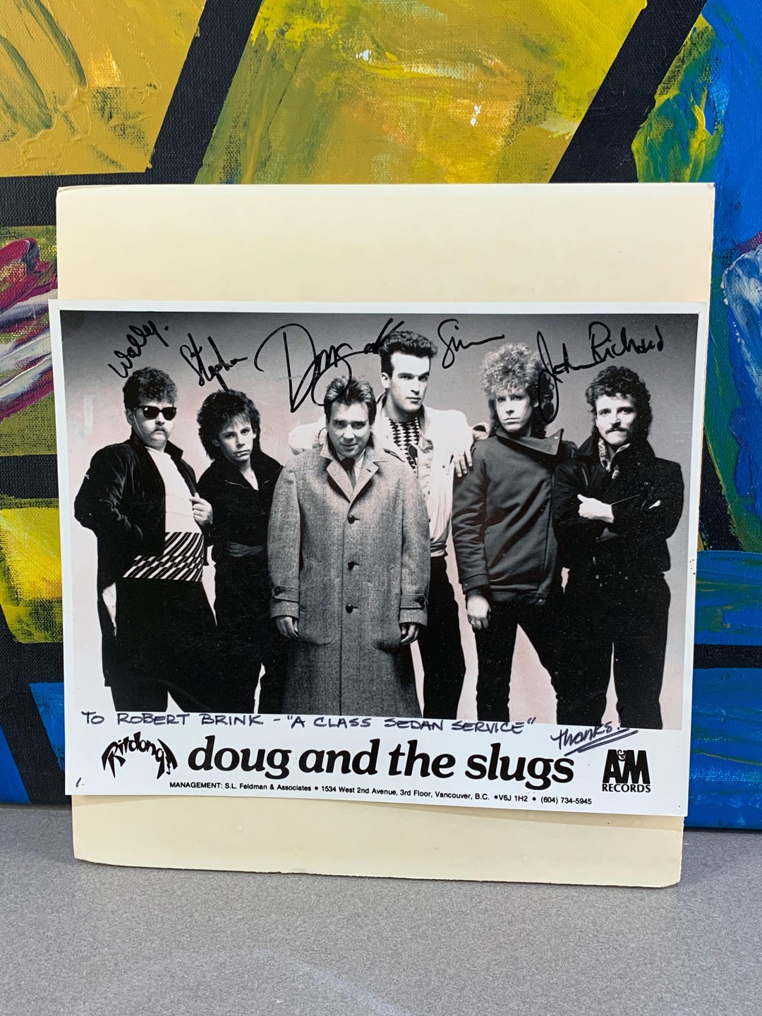Doug and the Slugs Signed Photo | Band Autographed Vintage Music ...