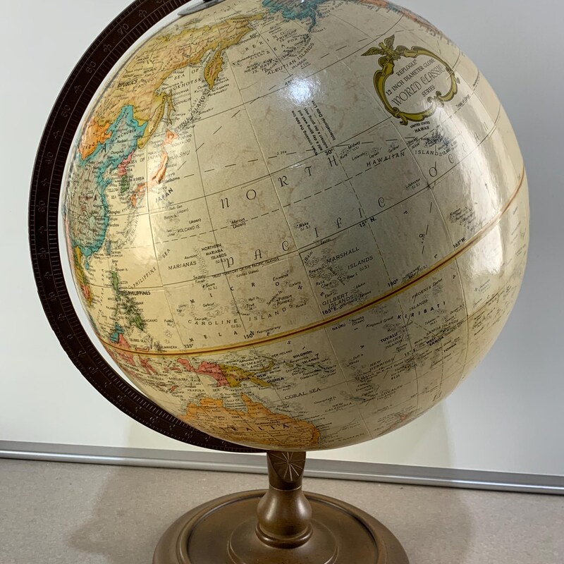 Detailed World Map Globe - Etsy Australia