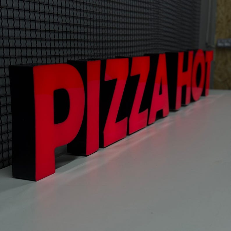 Custom 3D Letters Sign | Outdoor Restaurant Signage for Pizza, Cafe ...