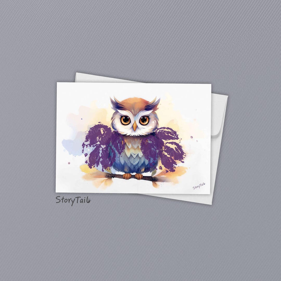 Autumn Owl Card Template | Pet Paw Print Craft Activity | Cat Dog ...