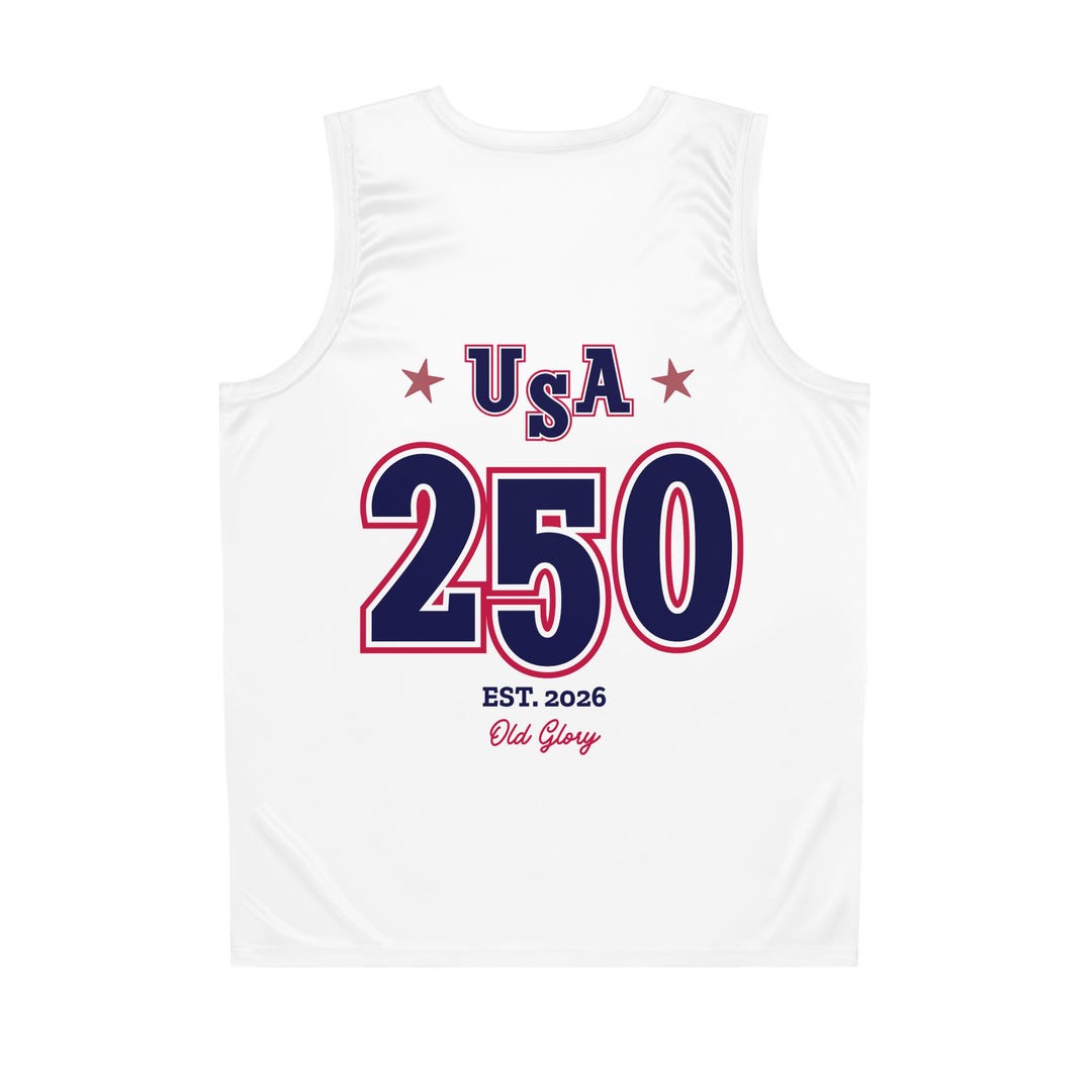 USA 250 Number Basketball Jersey - Etsy