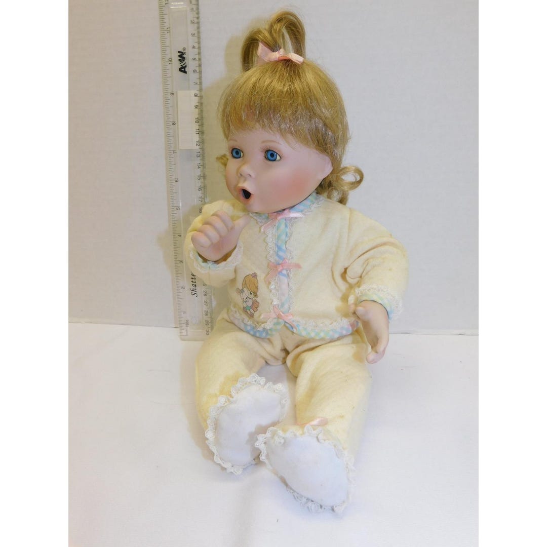 Precious Moments Ashton Drake Galleries Jesus Loves Me Baby Girl Doll ...