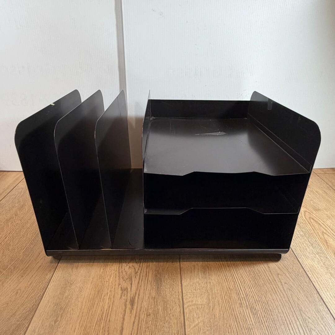 Vintage STEELMASTER Metal File Desk Office Organizer Slots & Trays ...