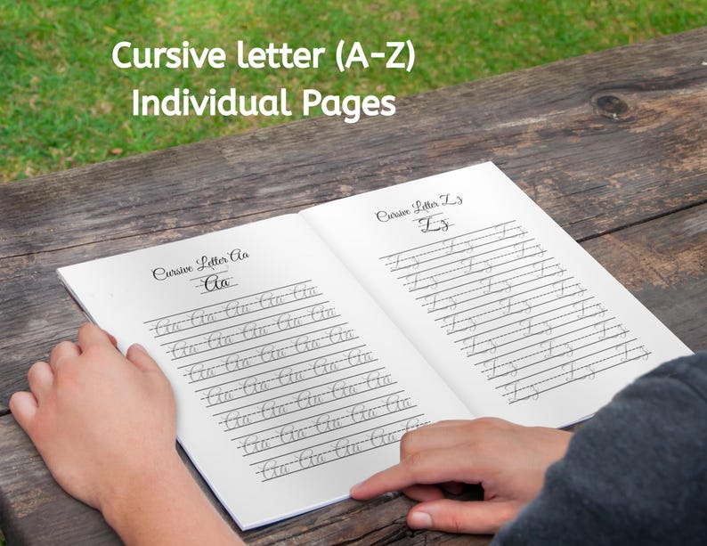 Cursive Handwriting Practice A to Z, Alphabet Tracing Workbook, Kids ...