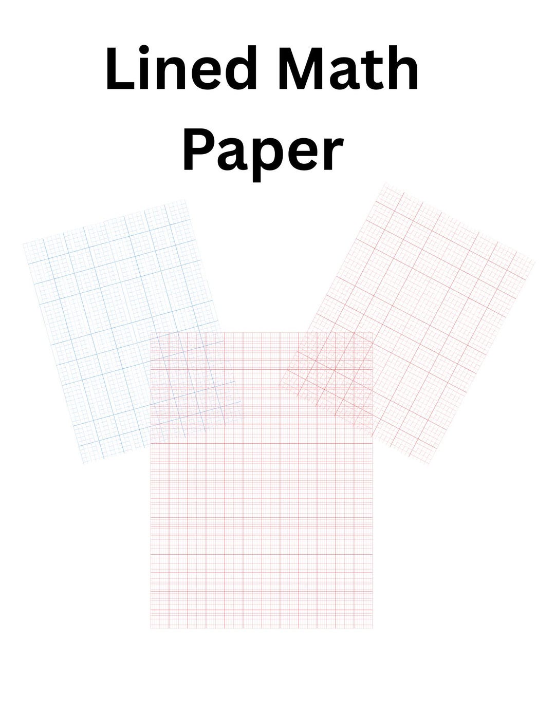 Math Graph Paper Printable | 1/4 Inch Grid PDF | Digital Download ...