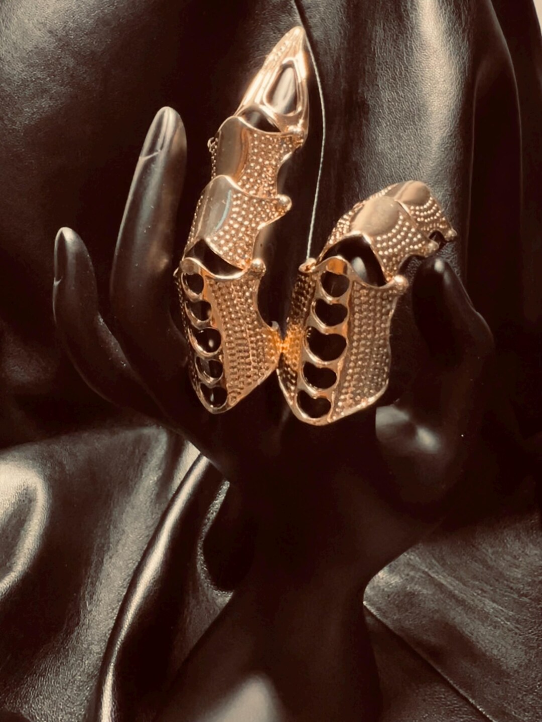 Unleash Your Inner Warrior | Gothic Full Finger Armor Ring Set - Etsy