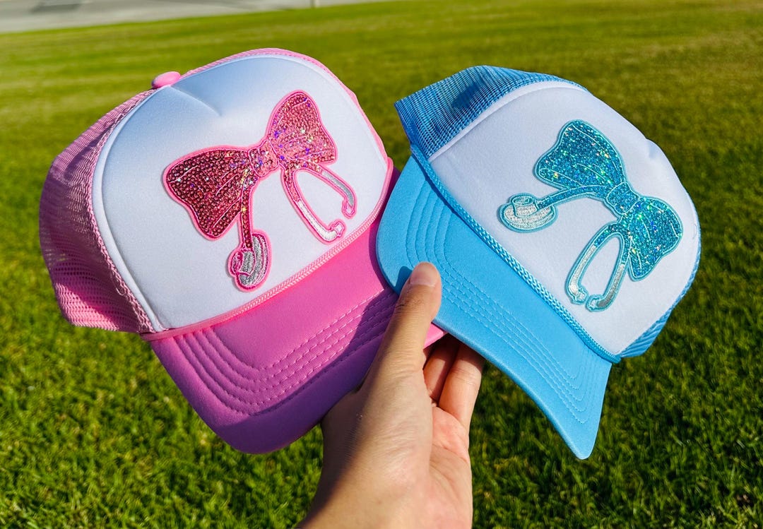 Hat With Bow, Foam, Sponge Trucker Mesh Snapback Cap. - Etsy