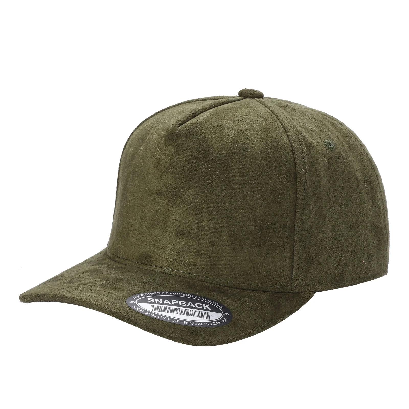Plain Suede Snapback Hat: 5 Panel Customizable Baseball Cap. Unisex ...