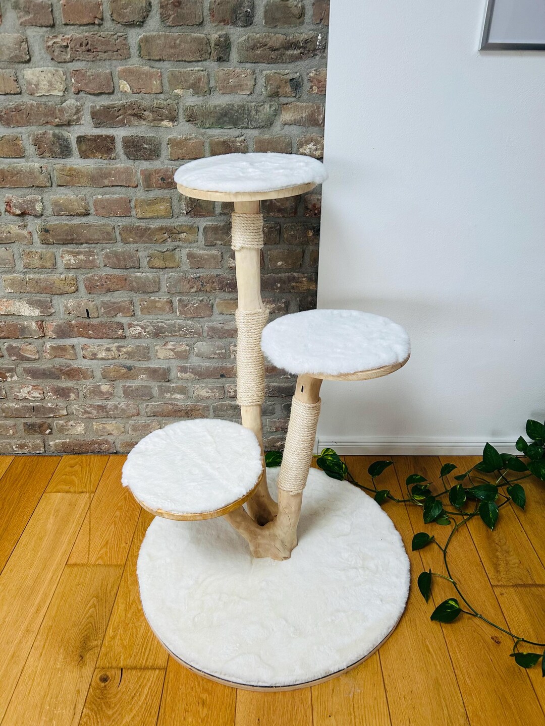 Luxury Cat Tree “lili” – Handmade From Real Wood | Modern Natural Cat ...