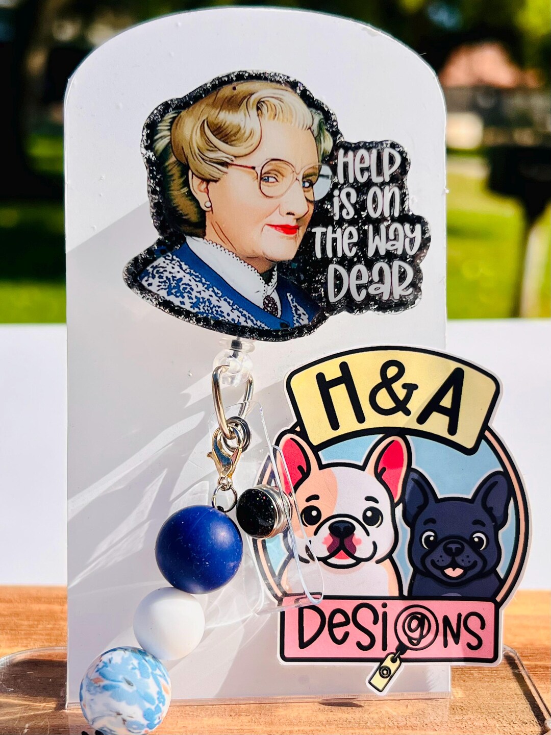 Help is on the Way Dear Retractable Badge Reel, Quality Handmade ID ...