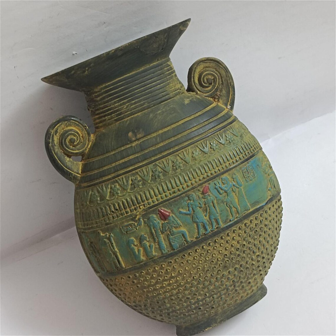 Pharaonic Pottery Replica, Antique-style Vase With Engraved Egyptian ...