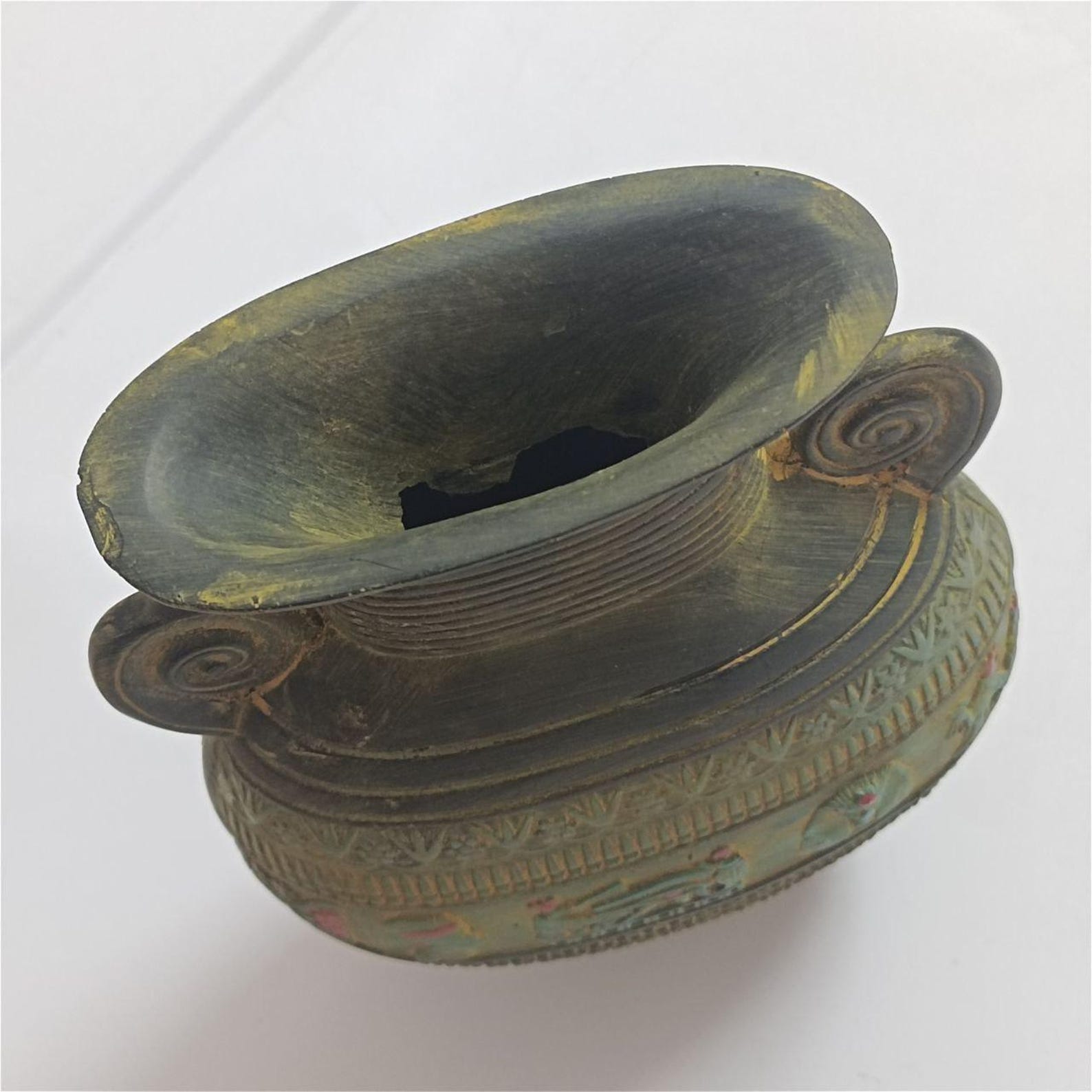 Pharaonic Pottery Replica, Antique-style Vase With Engraved Egyptian ...