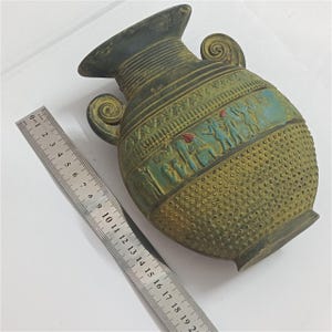 Pharaonic Pottery Replica, Antique-style Vase With Engraved Egyptian ...