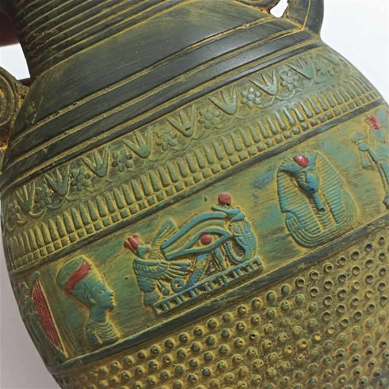Pharaonic Pottery Replica, Antique-style Vase With Engraved Egyptian ...