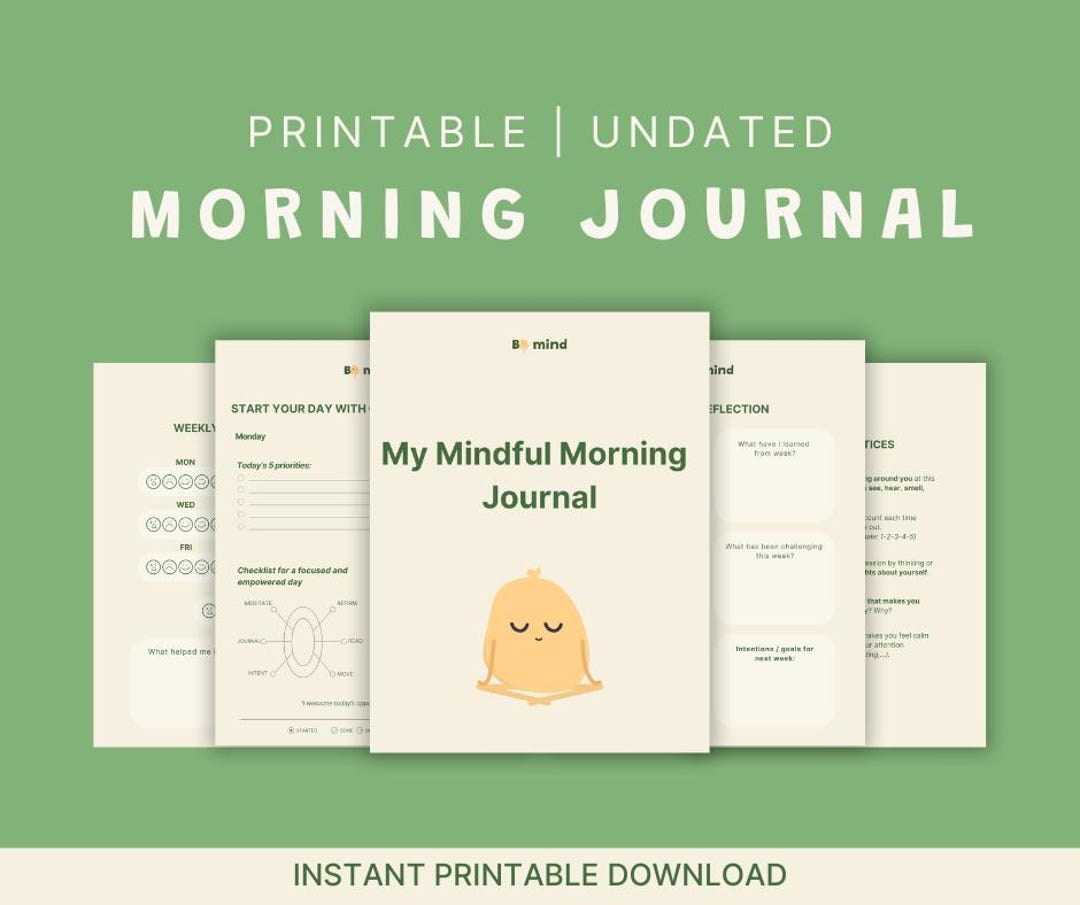 Mindfulness Morning Journal - Etsy