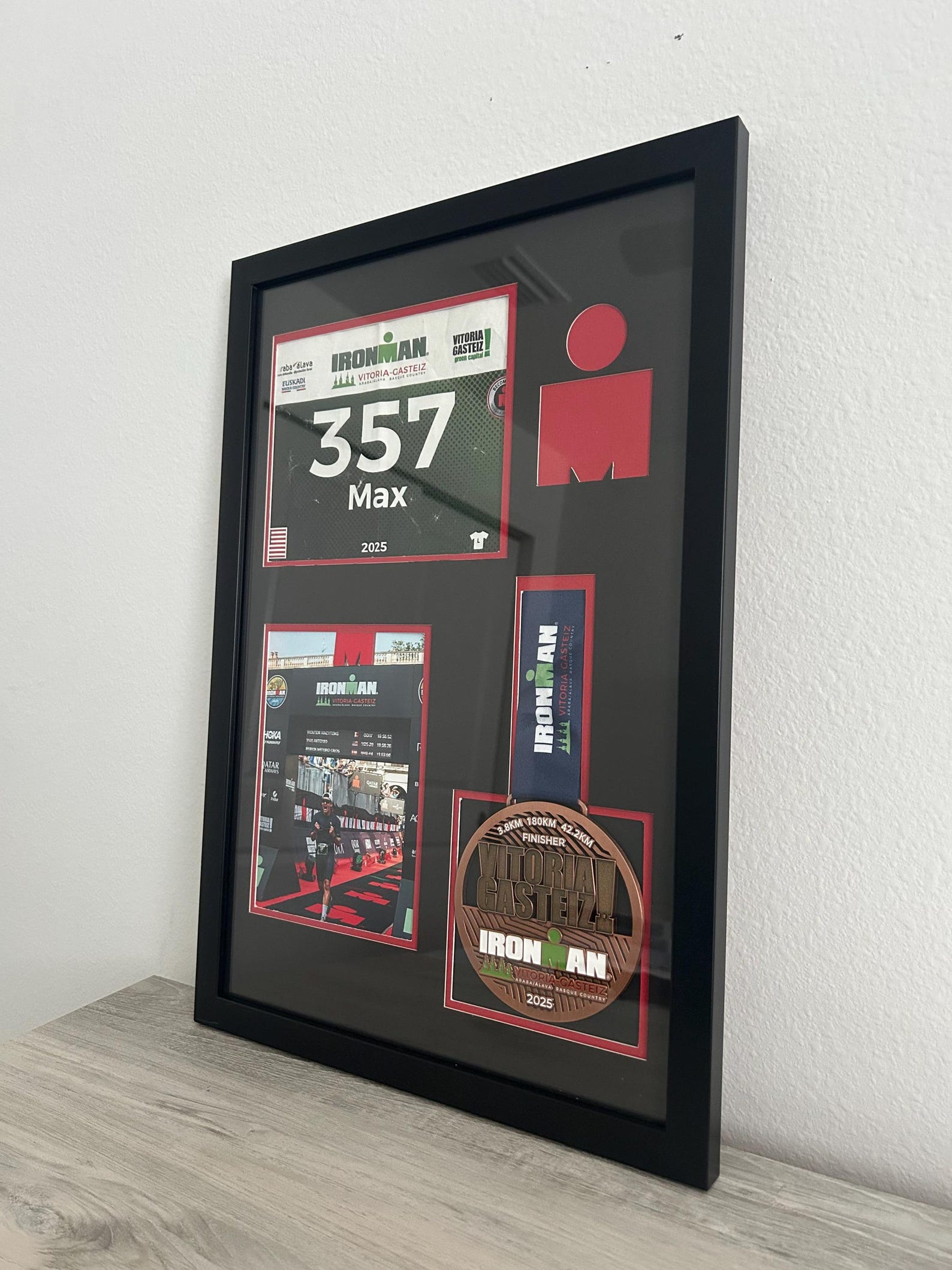 Personalized Ironman Triathlon Medal Display Frame: Medal, Race Bib ...