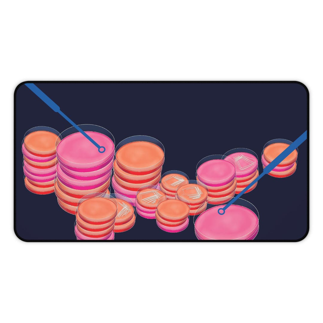 Microbiology Desk Mat, Bacterial Culture Plates, Lab Tech Gift, Science ...