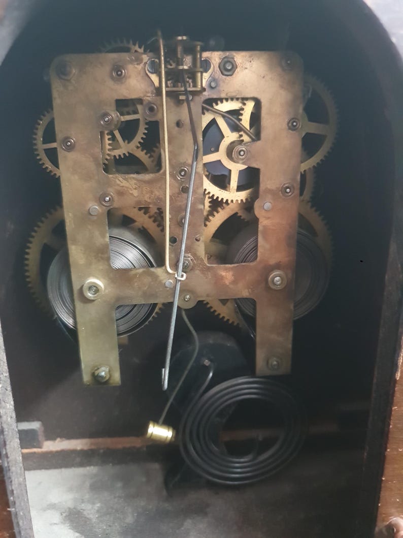Vintage 1930s Waterbury Mantel Clock – Mechanical Wind-up – Art Deco ...