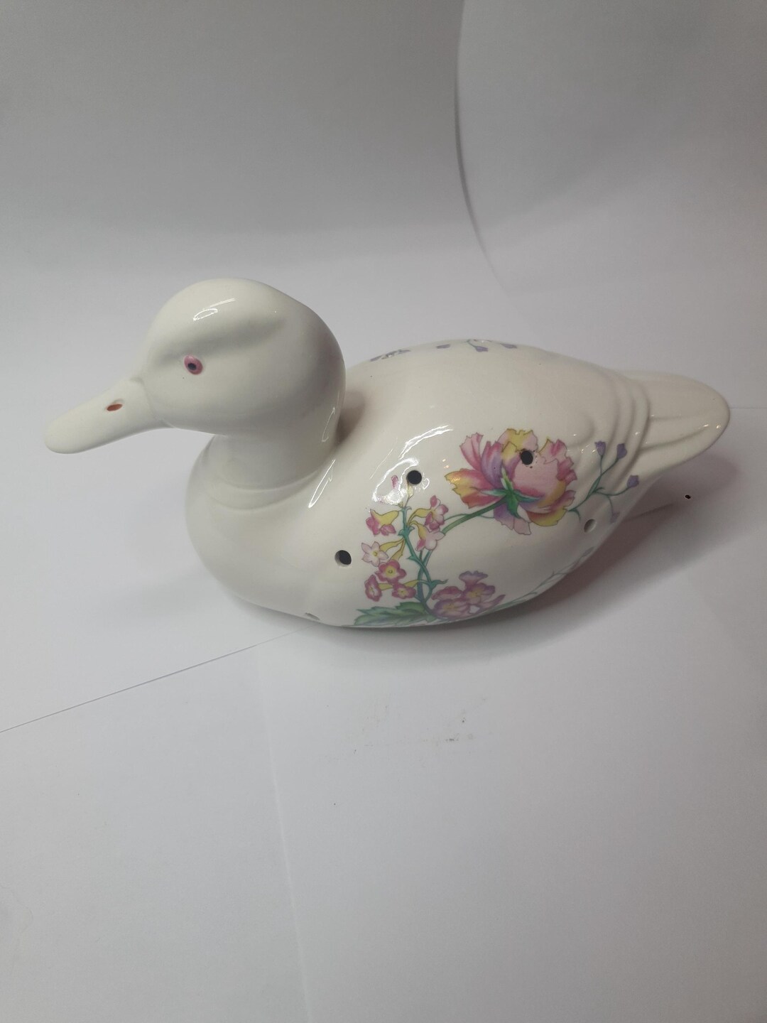 Vintage Porcelain Duck Humidifier – Made in Japan – Floral Design ...