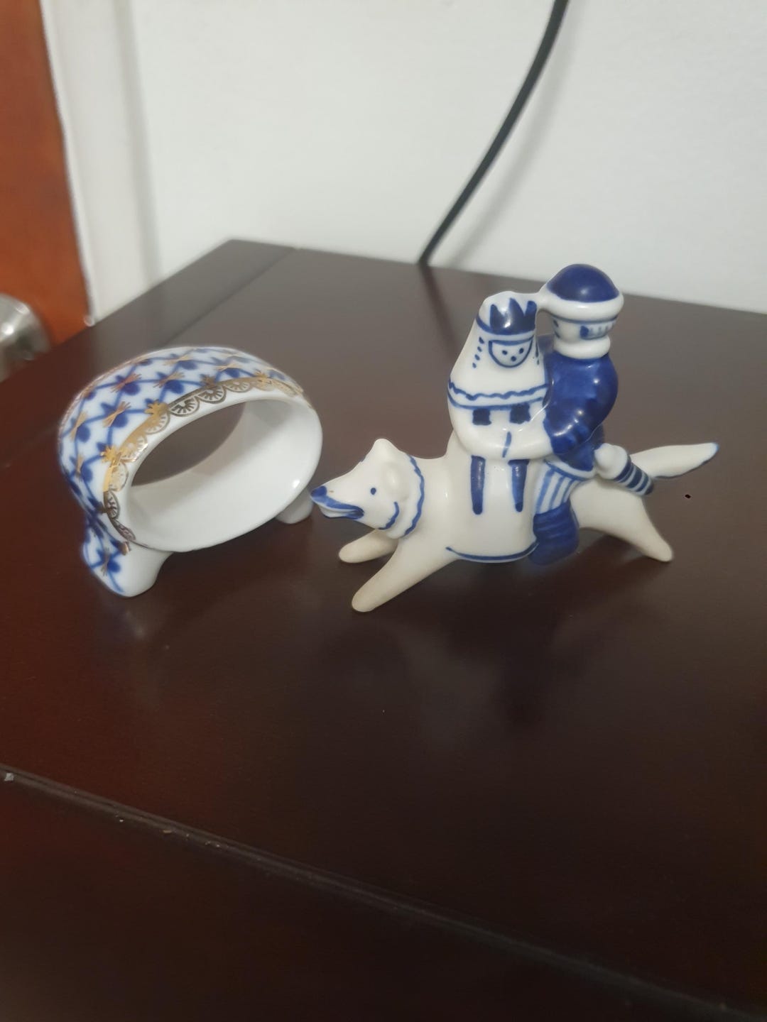 Vintage USSR Porcelain Set Ivan Tsarevich and Grey Wolf Figurine ...