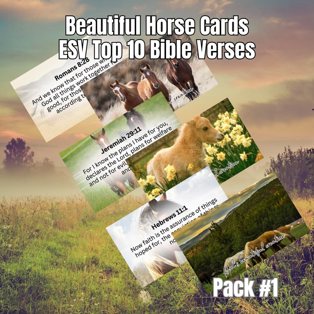 Horse Bible Verses - ESV Scripture - Printable Inspiration, 300 DPI ...