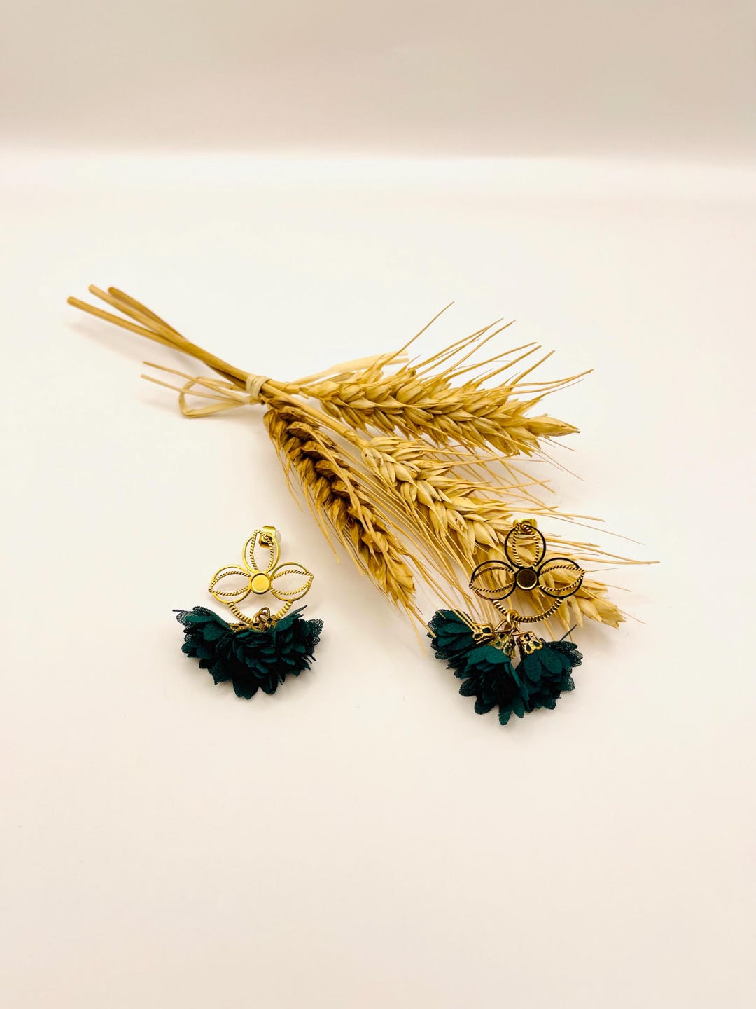MARIA Gold Earrings - Stainless Steel Studs - Handmade Jewelry - Gifts ...
