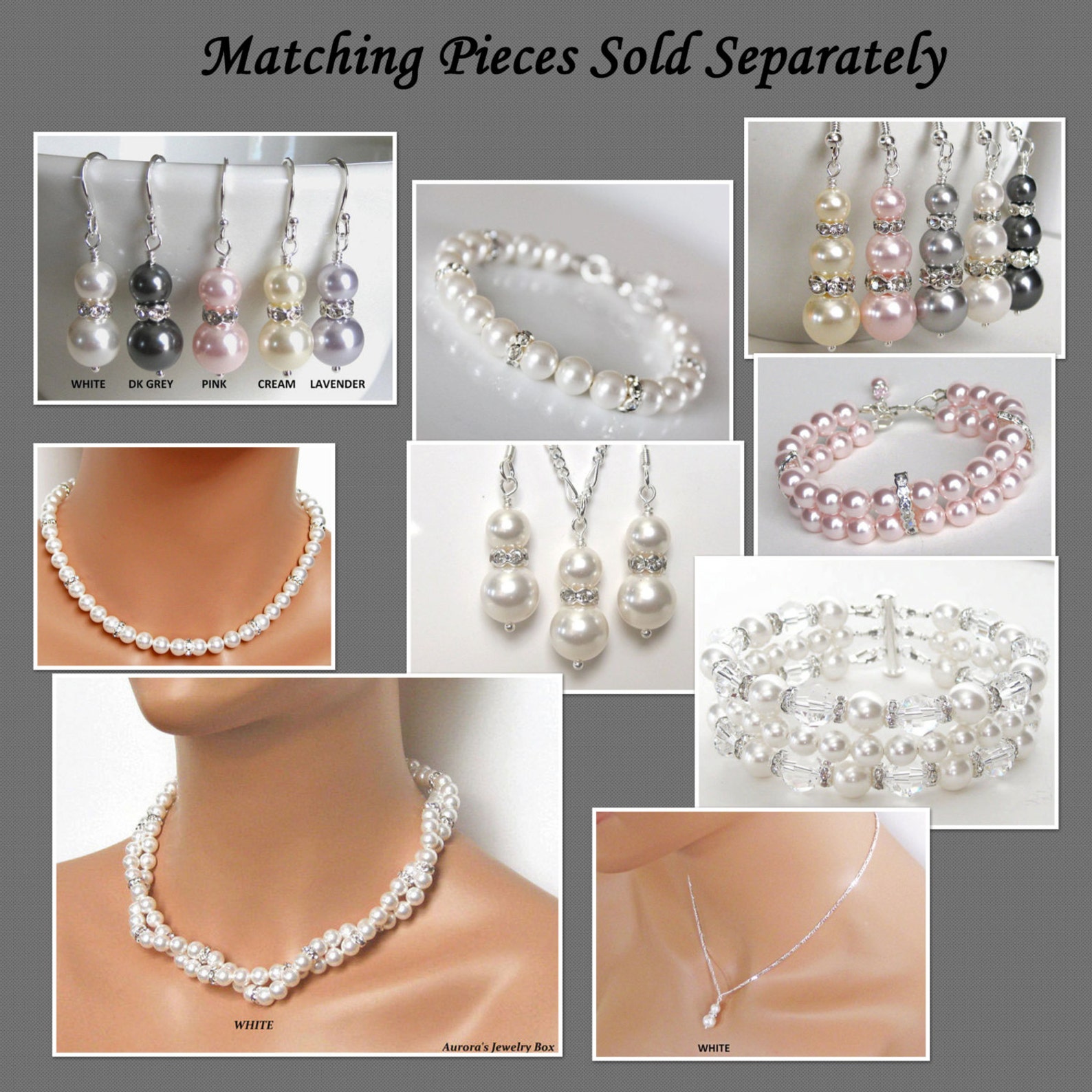 Classic Pearl Rhinestone Necklace, Bridal Necklace, Mother of the Bride ...